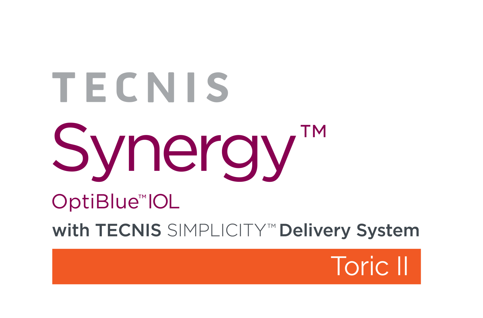 TECNIS Synergy® Toric II OptiBlue® IOL With TECNIS Simplicity® Delivery System DFW100, DFW150 ...